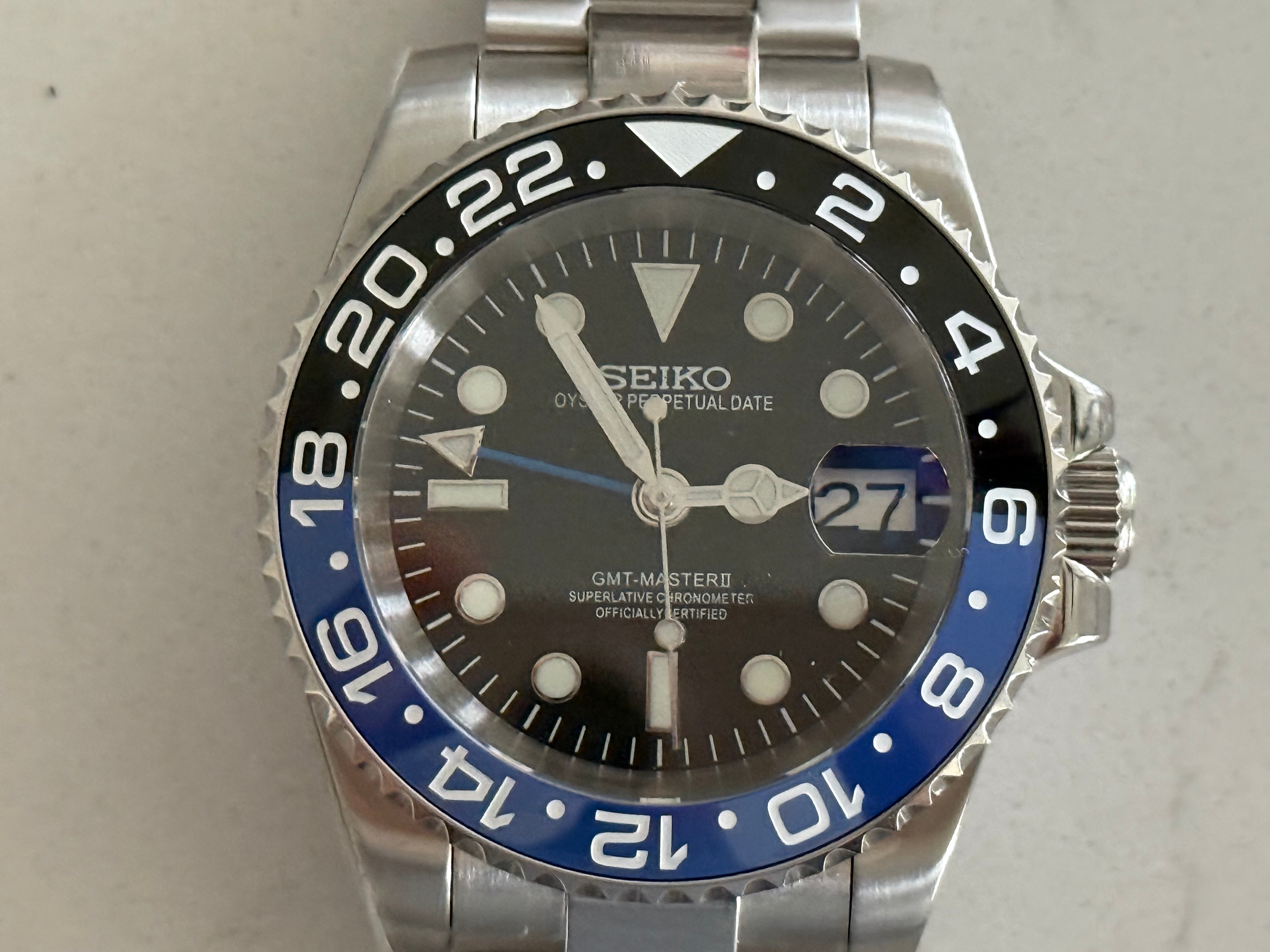 Seiko Batman GMT Mod 41MM CASE – Seiko Modder ATX